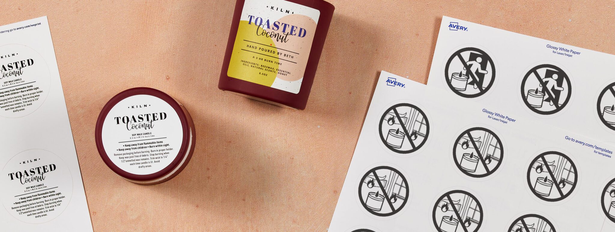 Candle Warning Labels & Safety Labels - Printable & Custom Labels